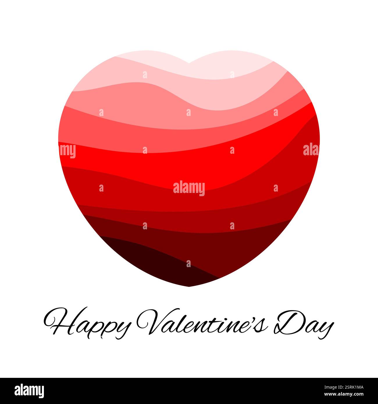 Red heart. Romantic love symbol of valentine day. Vector illustration ...
