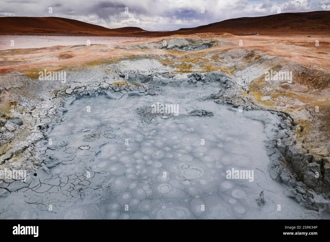 Mud pot in Sol de Manana in Bolivia Stock Photo - Alamy