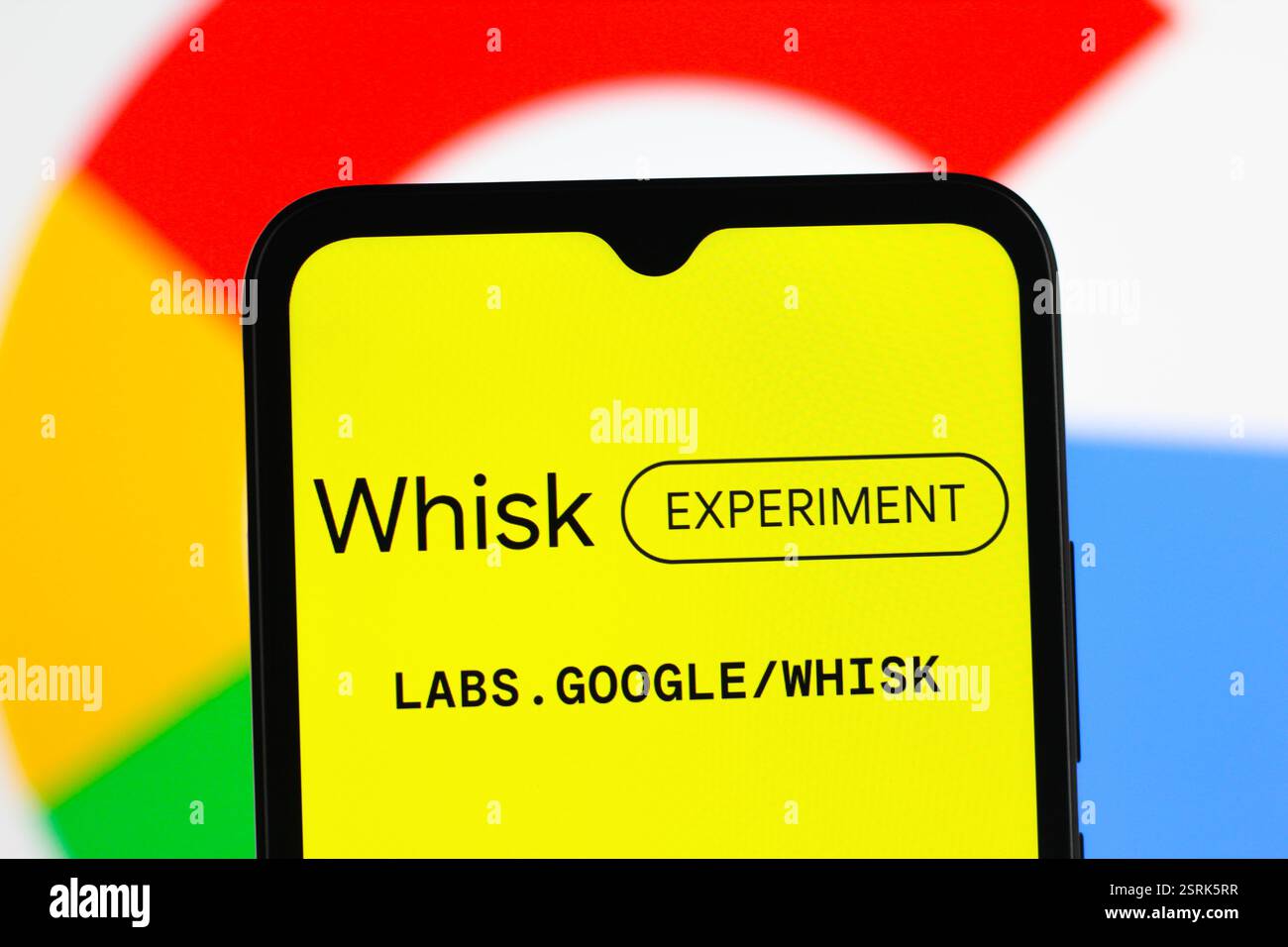 In this photo illustration, the Google Whisk AI logo is seen displayed ...