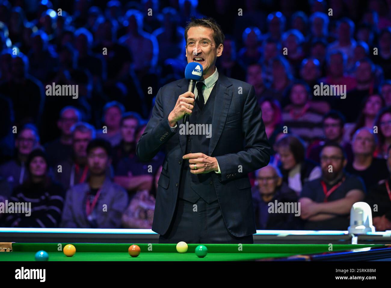 Snooker master of ceremonies Rob Walker ahead of the 2025 BetVictor ...