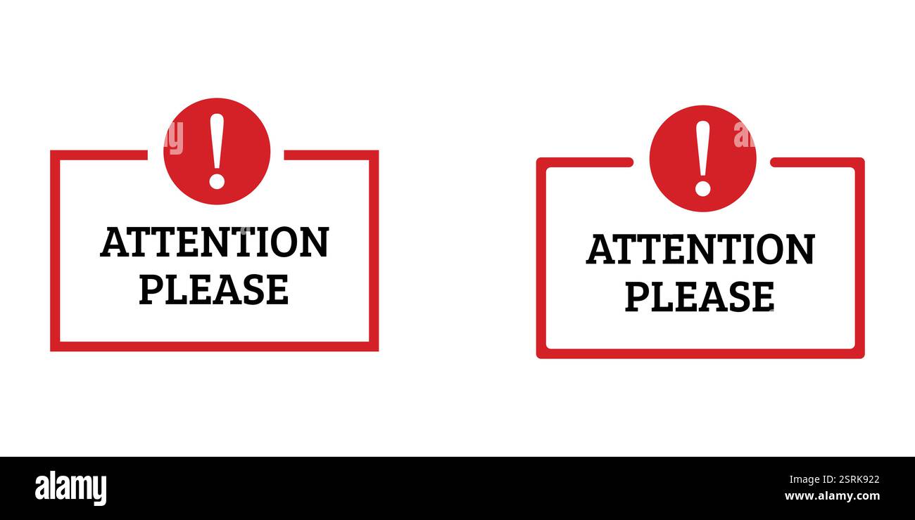 Vector caution sign with text. Vector caution sign with text "attention ...