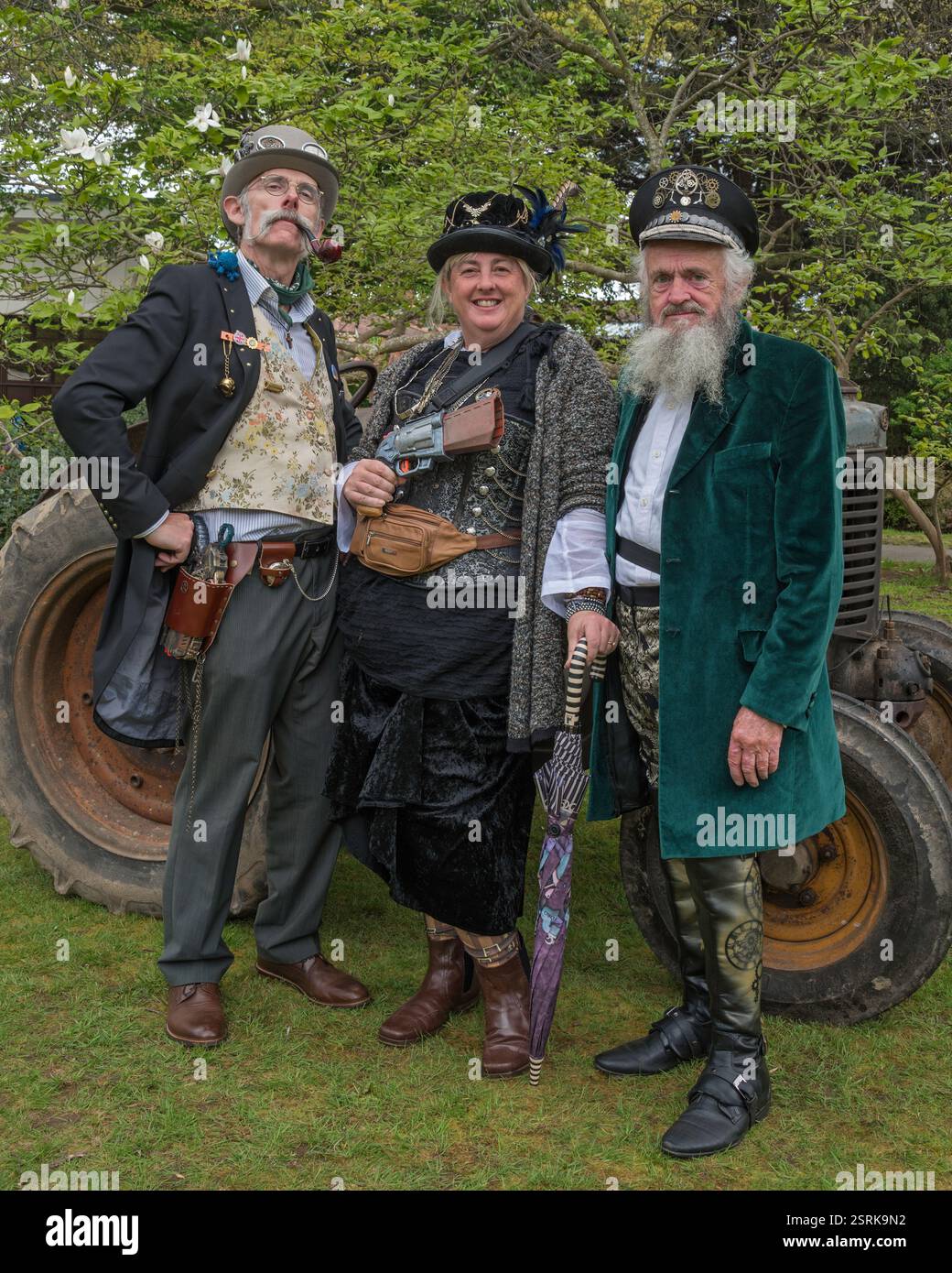 People dressed in steampunk outfits at Minehead Victorian Steampunk ...