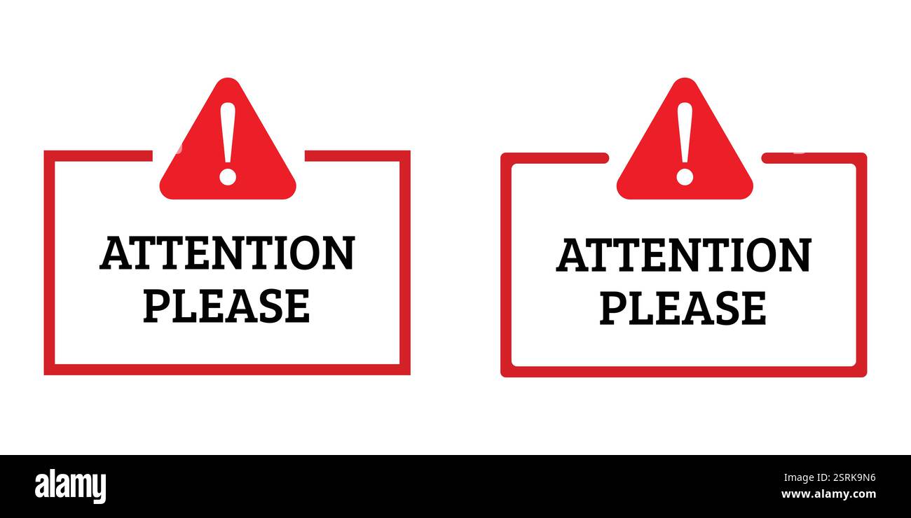 Vector caution sign with text. Vector caution sign with text "attention ...