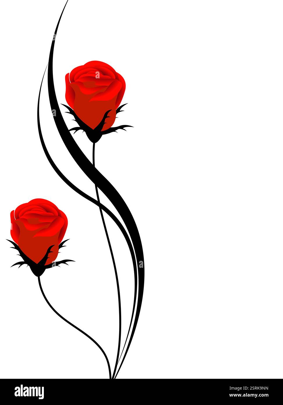 Floral background with red roses, design element Stock Vector Image ...