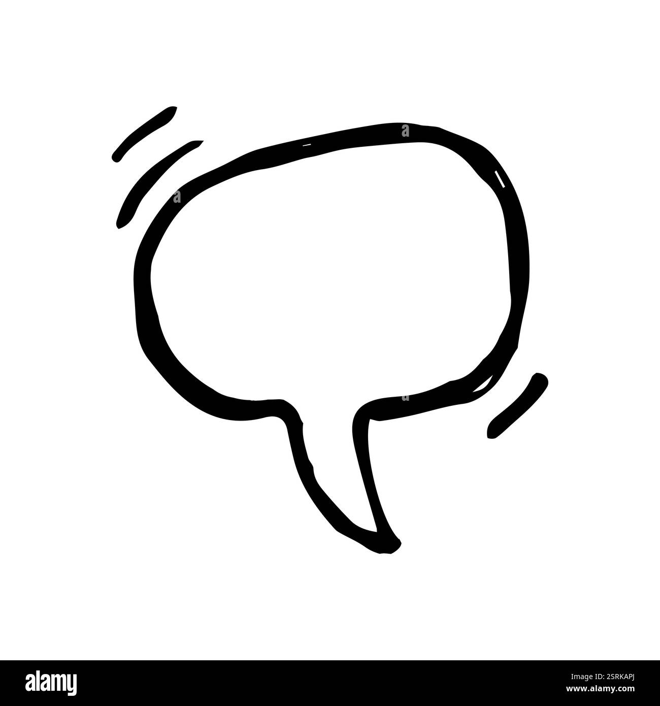 Sketch Speech Bubble. Hand drawn blank Speech Bubble. Dialog empty ...