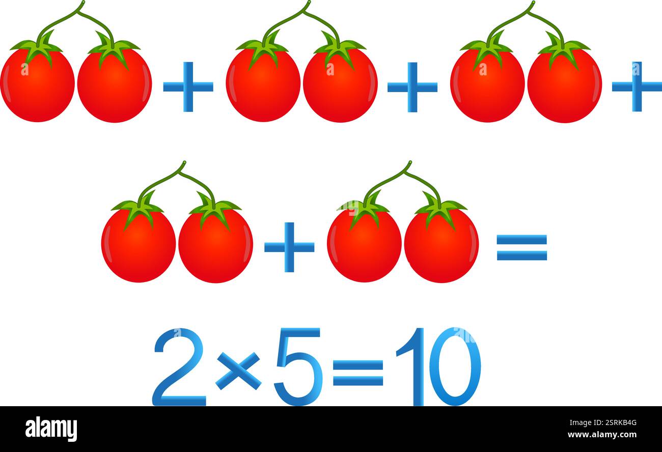 Educational games for children, multiplication action, example with ...