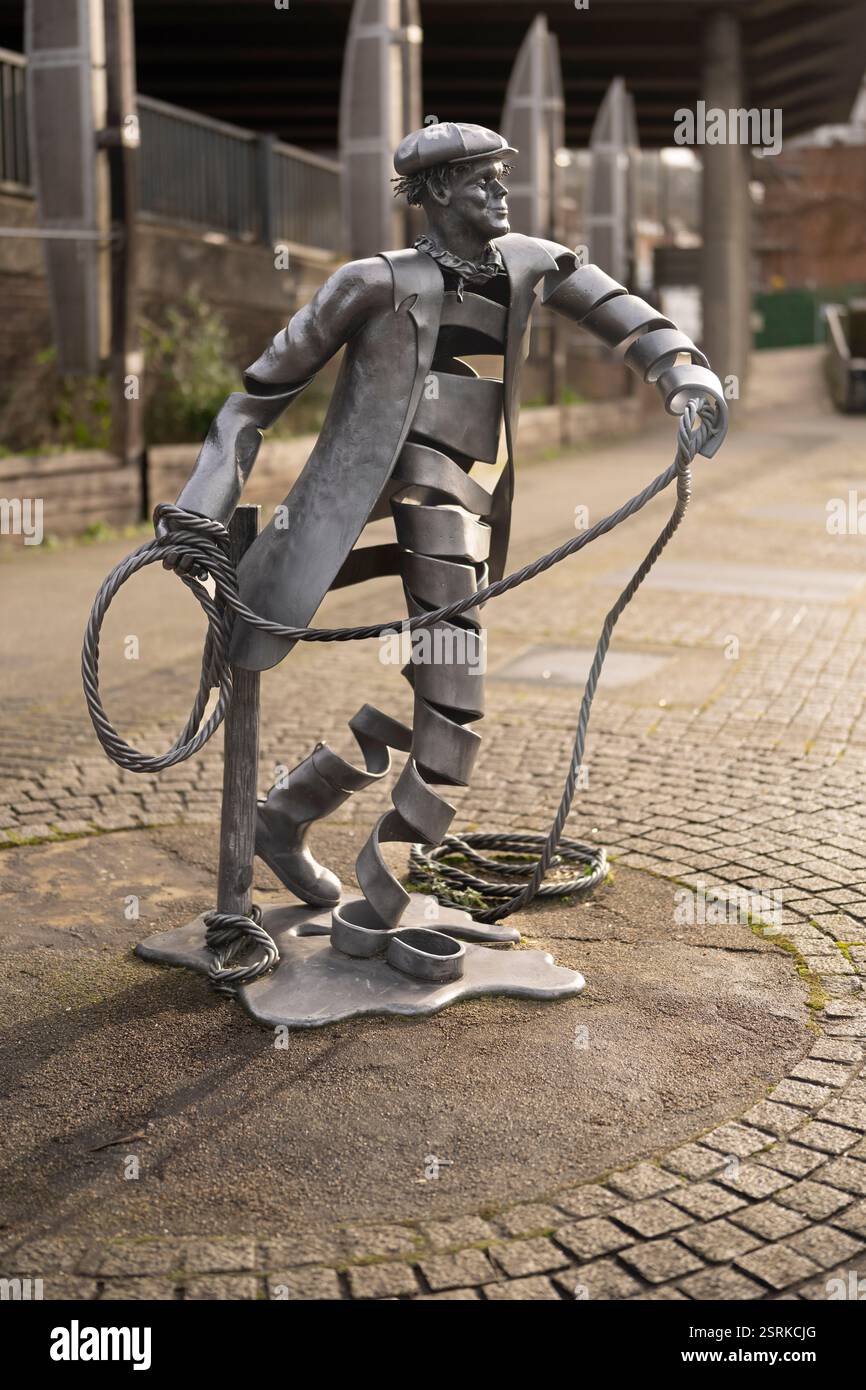 The Bargeman sculpture was commissioned by Guildford Borough council to ...