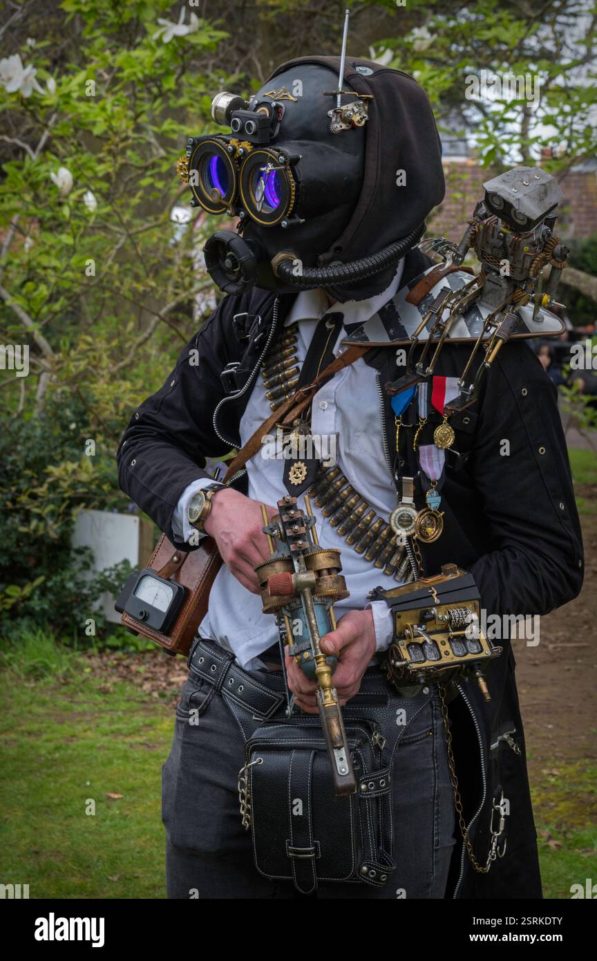 People dressed in steampunk outfits at Minehead Victorian Steampunk ...