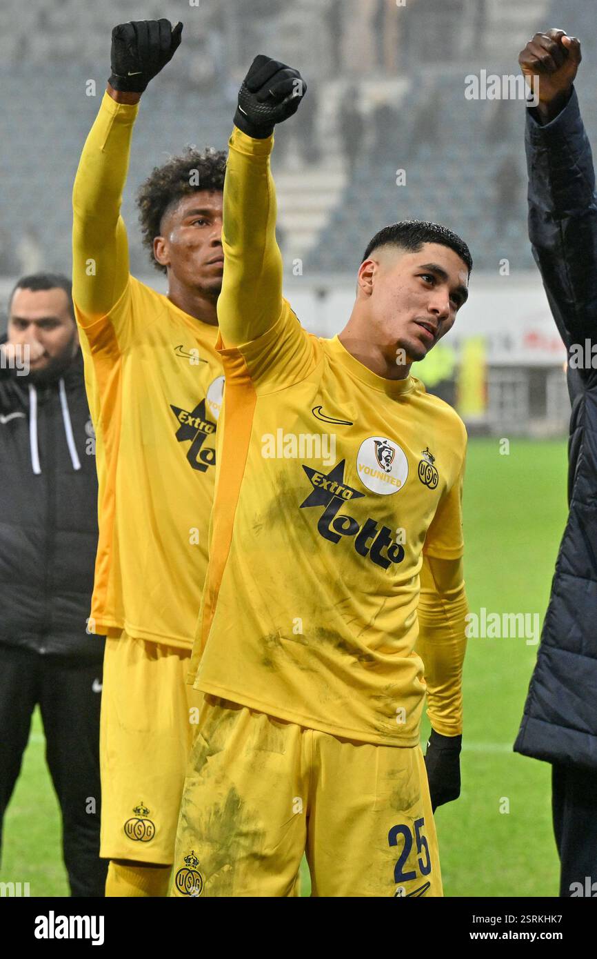 Gent, Belgium. 26th Dec, 2024. players of Union with Anan Khalaili (25 ...