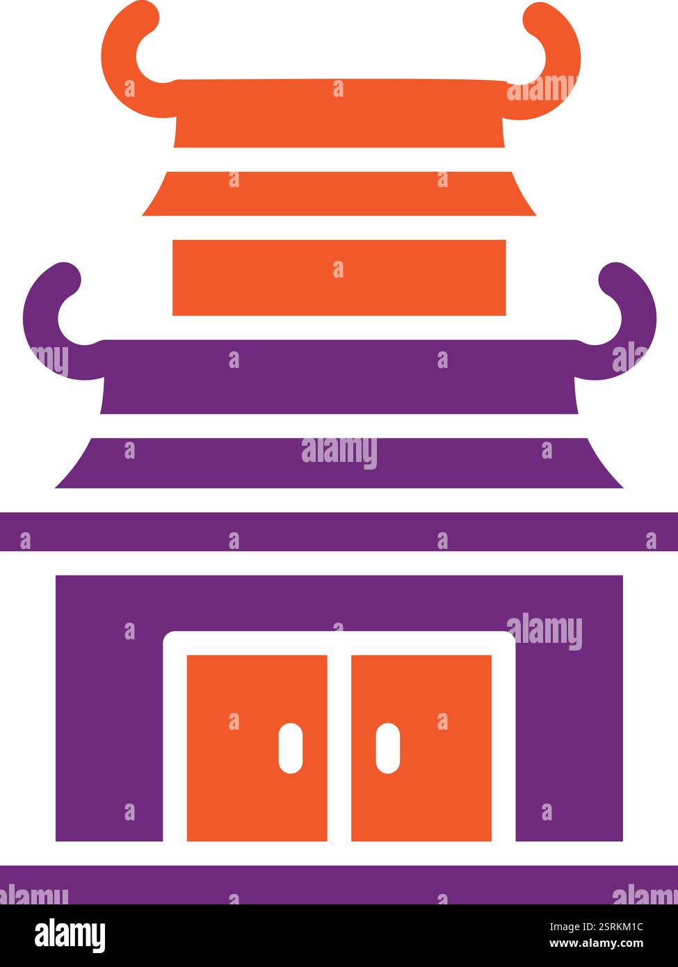 Chinese temple Vector Icon Design Illustration Stock Vector Image & Art ...