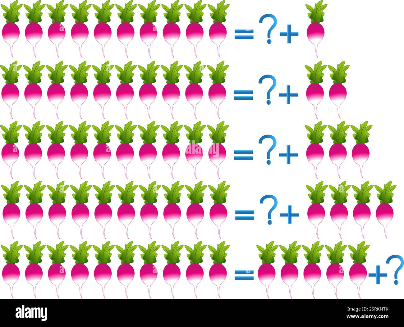 Educational games for children, on the composition of the ten, example ...
