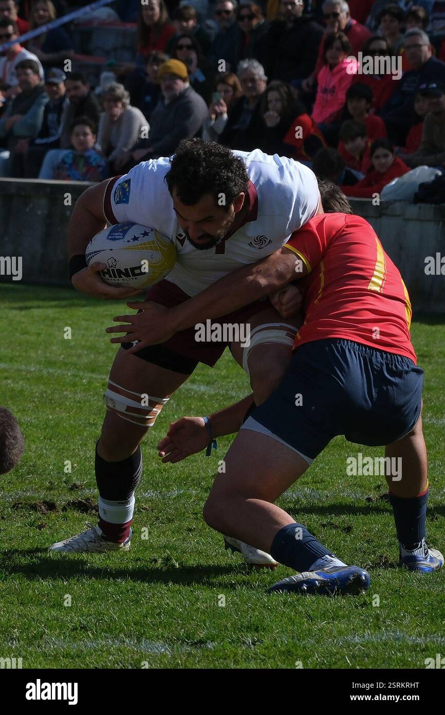 Players of Georgia during Rugby Europe Championship match between Spain and Georgia at Estadio ...