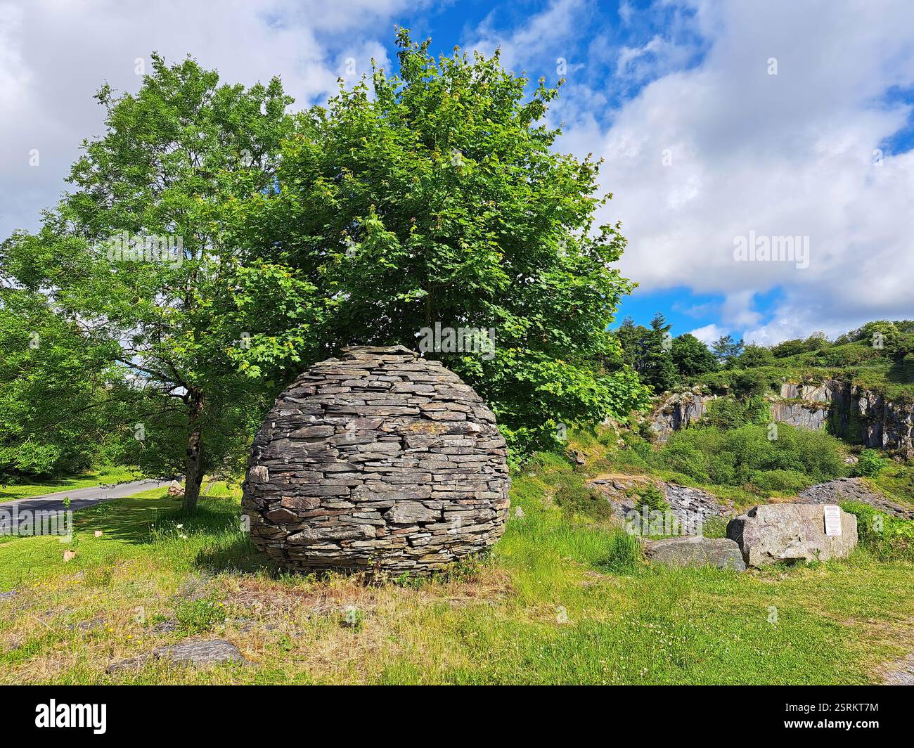 The now disused slate quarry at Ahenny County Tipperary was quarried ...