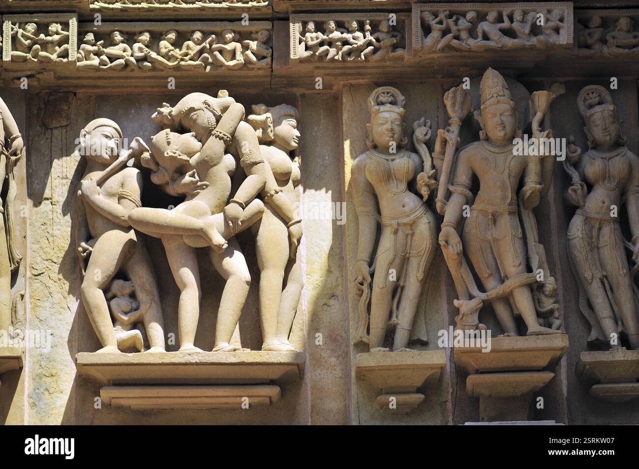 Khajuraho mithuna couples on wall of lakshmana temple madhya pradesh India Stock Photo - Alamy