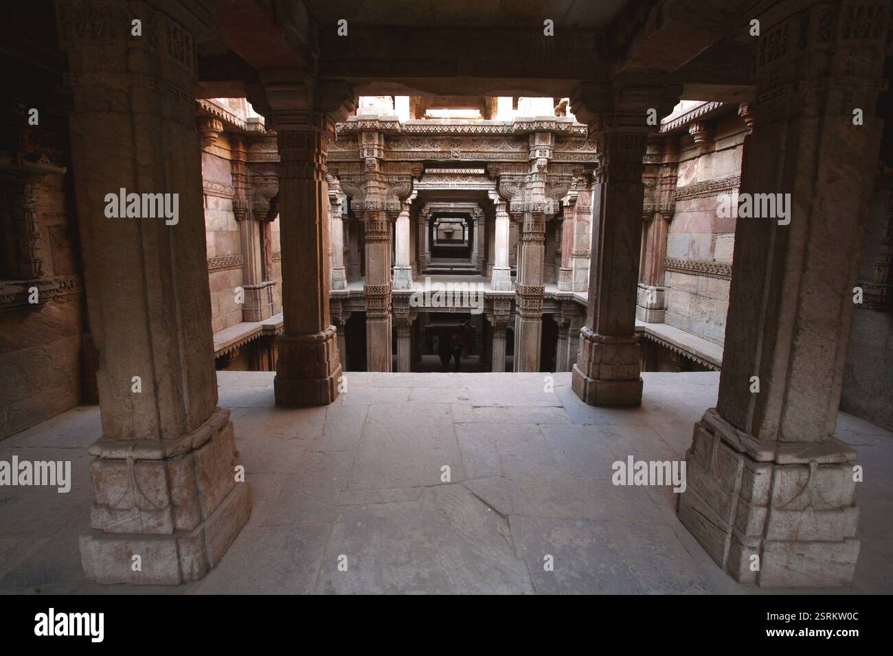 Adalaj step well or vav built in 1499 AD by Queen Radhabai of Ahmedabad ...