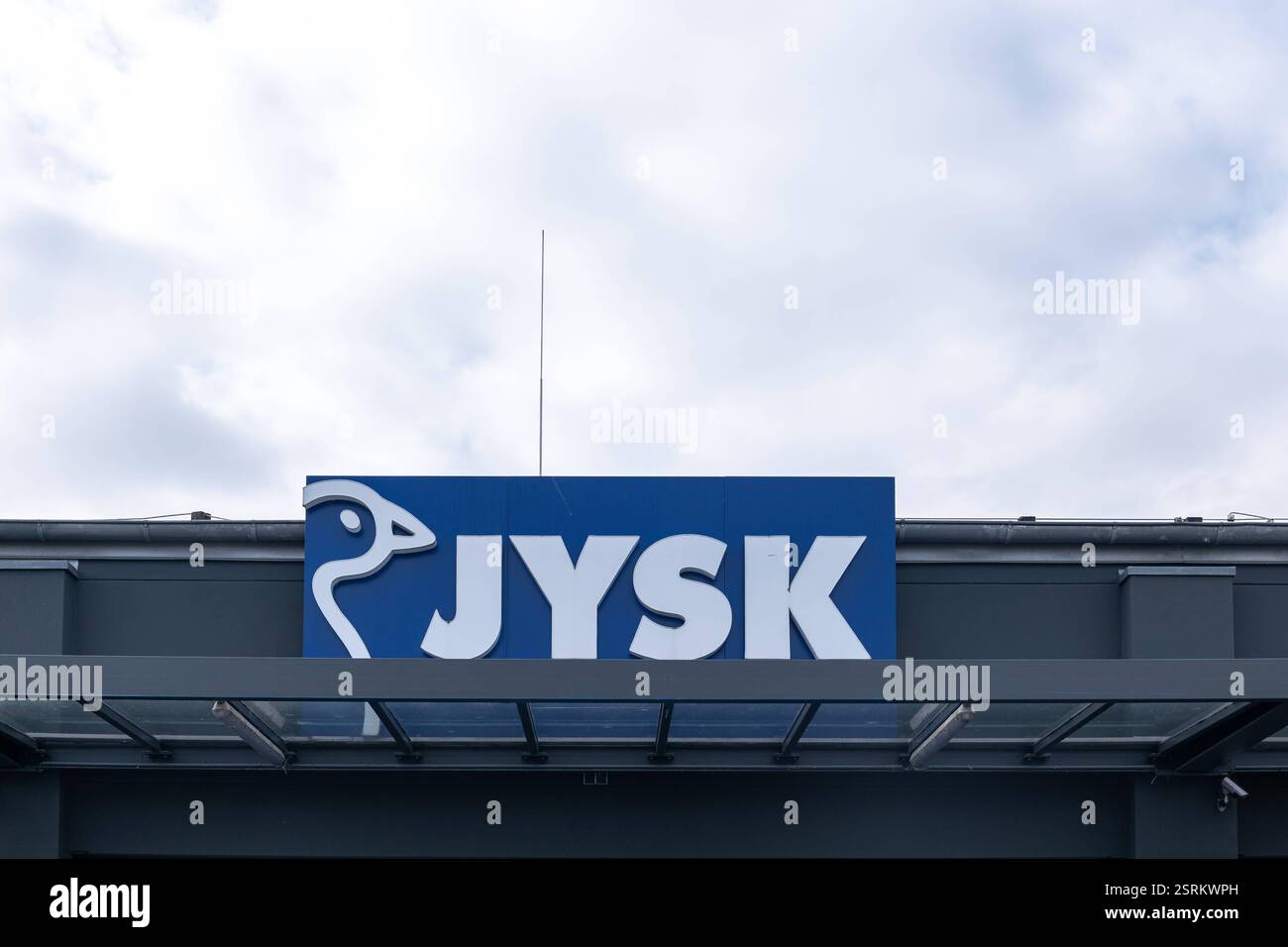 JYSK-Logo auf blauem Hintergrund 16.02.25, Selters: Symbolfoto ...