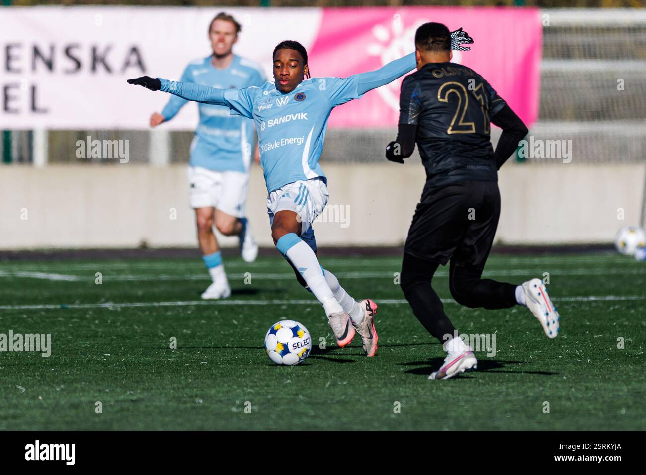 Halmstad, Sverige. 16th Feb, 2025. 250216 Gefles Ahmed During under fotbollsmatchen i Svenska ...