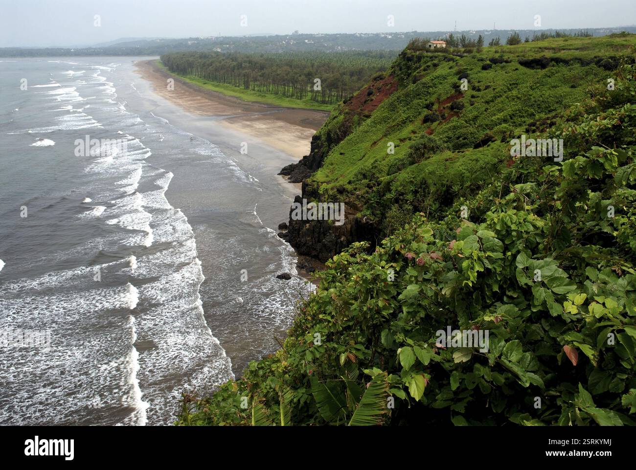 Top view of bhatye beach Ratnagiri, Konkan, Maharashtra, India, Asia ...