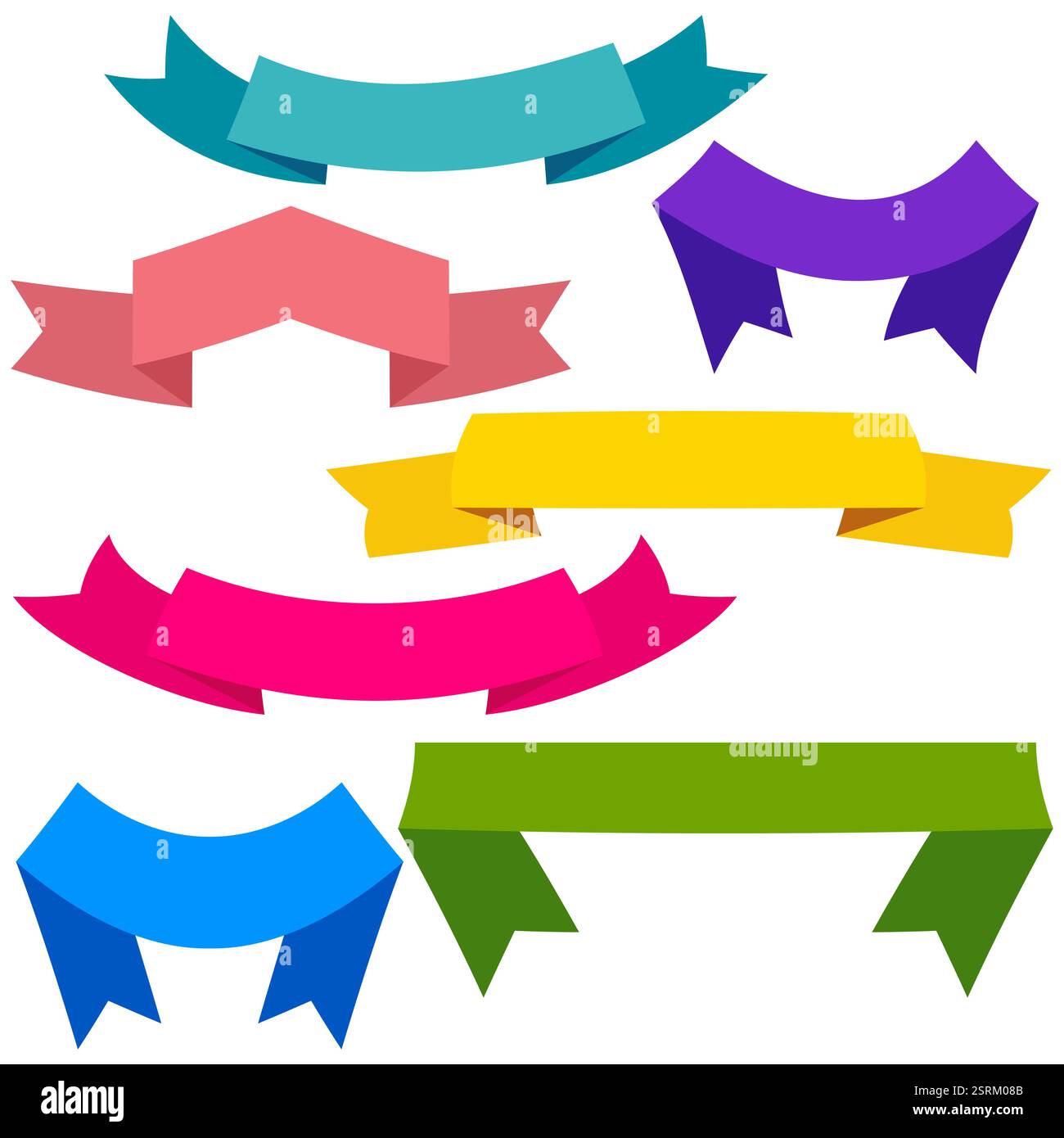 Set of colorful ribbons and banners for web design. Great design ...