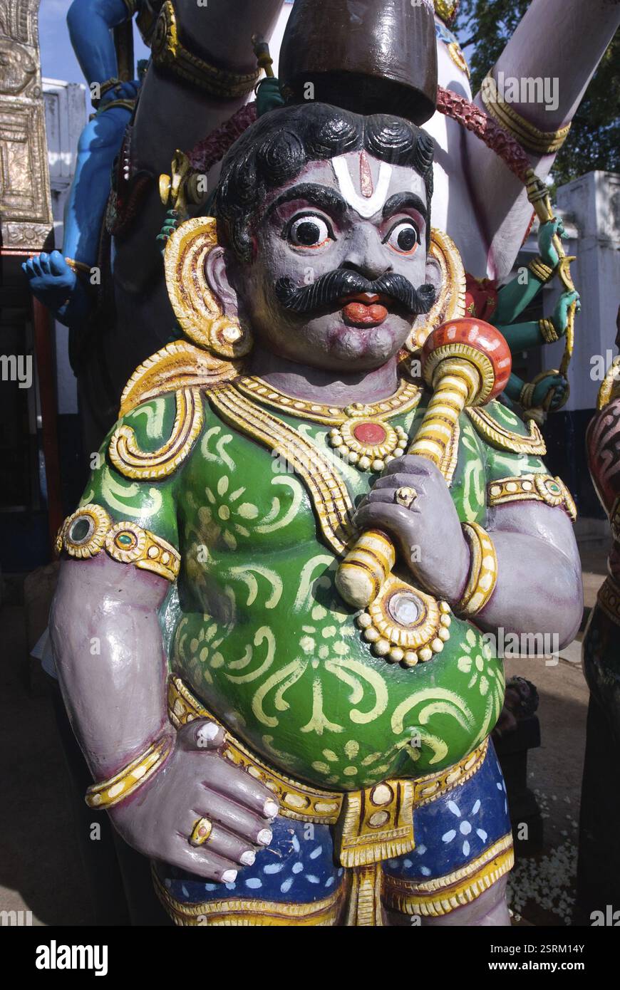 Stucco figure on sri villayuthamudaiya ayyanar village guardian temple ...