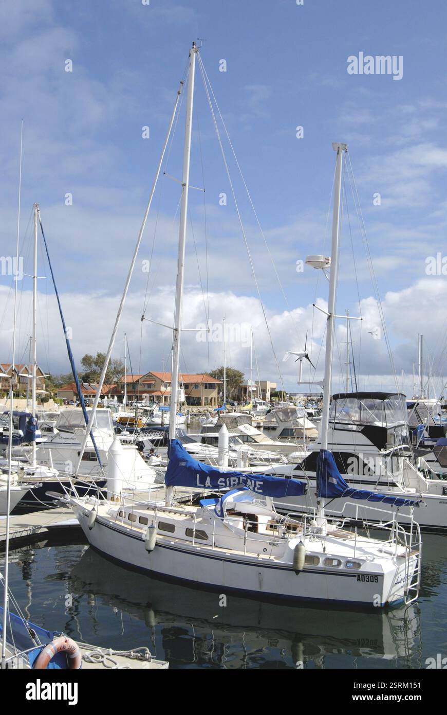 Yacht at Hillary's harbour, Perth, Australia, Oceania Stock Photo - Alamy