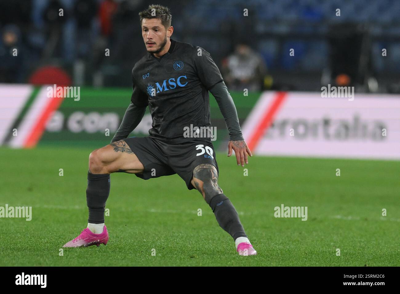 Rome, Italy. 15th Feb, 2025. Pasquale Mazzocchi of SSC Napoli in action ...
