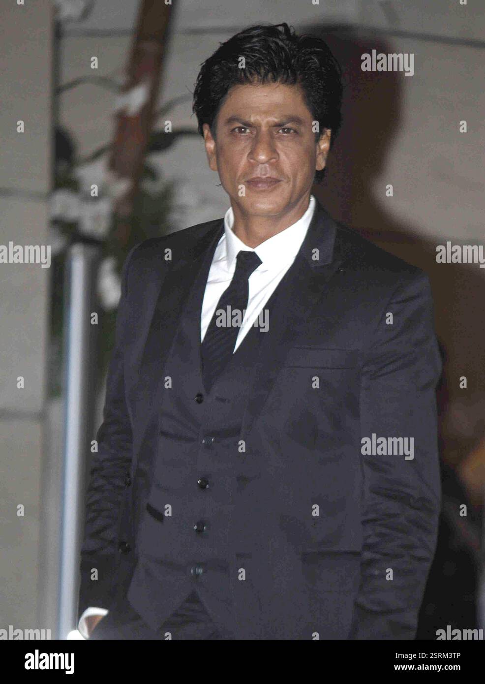 Bollywood actor Shahrukh Khan during the wedding celebrations for ...