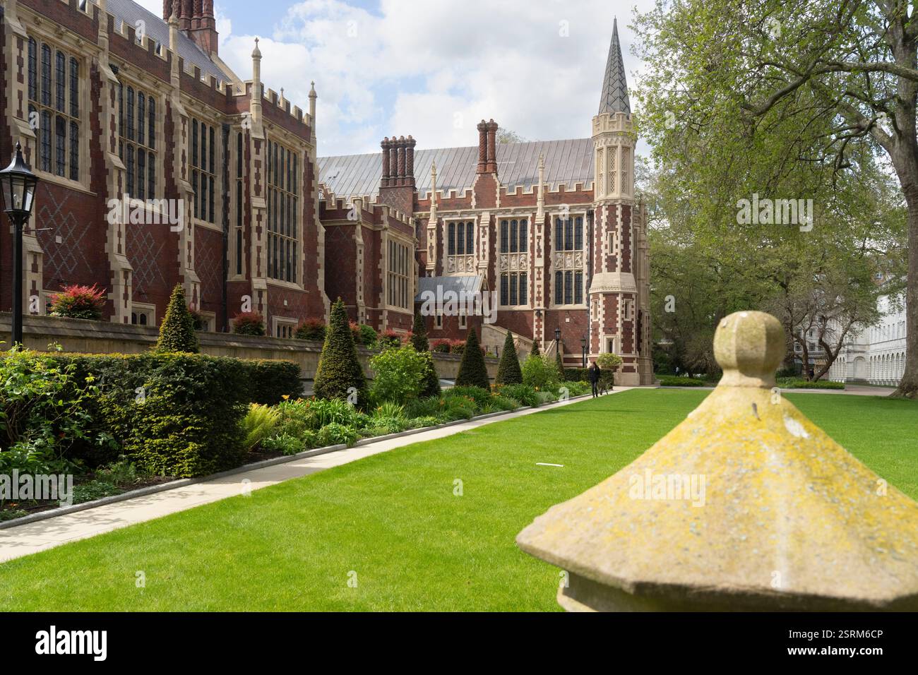 The Inner Temple, London, UK. Gardens and historic architecture. A ...