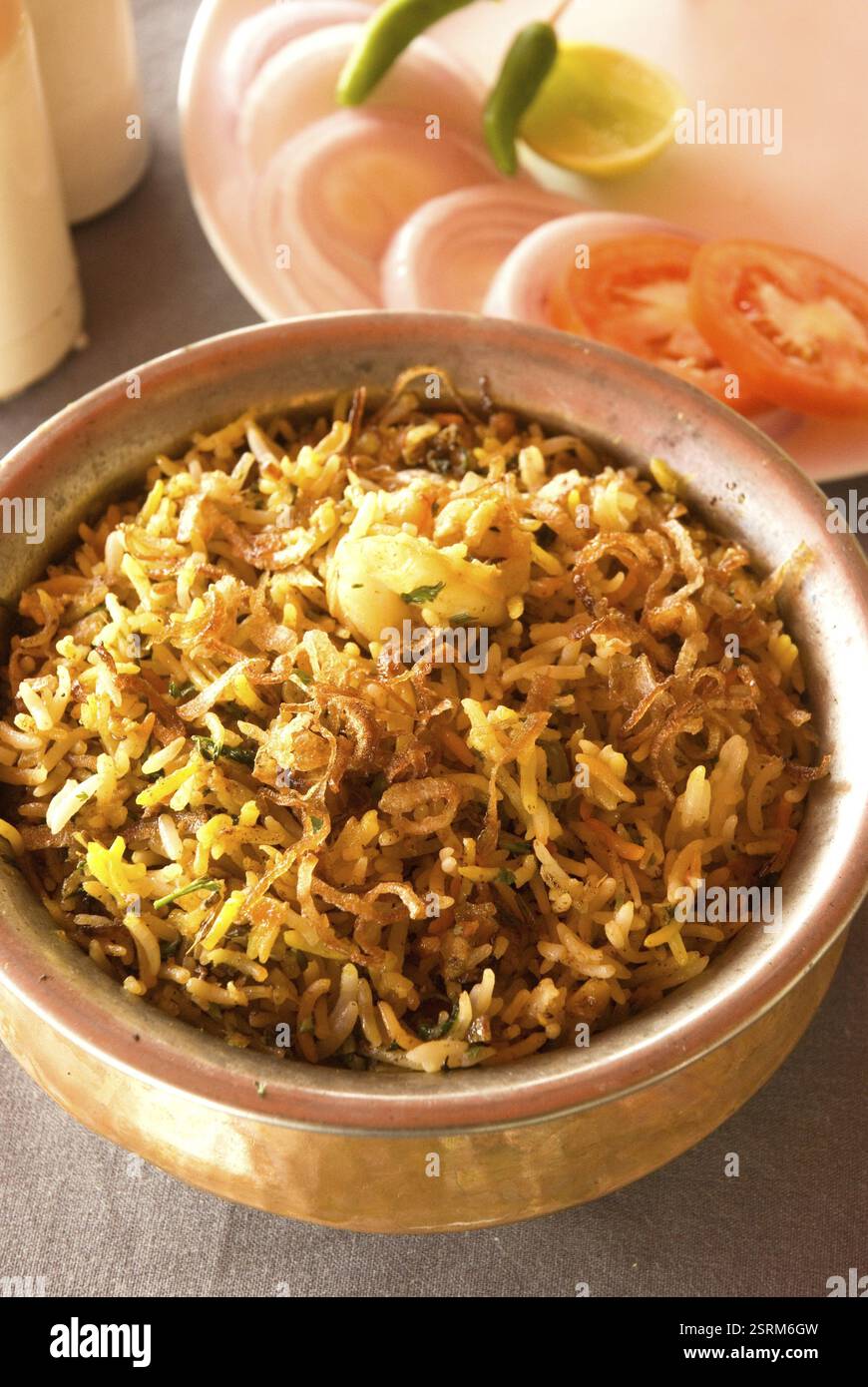 Prawns biryani spices serve in hundi, India, Asia Stock Photo - Alamy