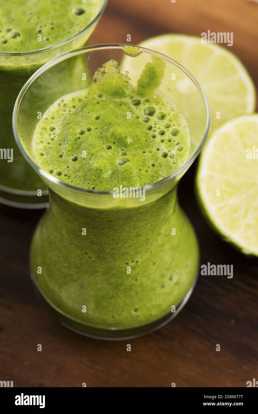 Healthy green drink, vegetable juice Stock Photo - Alamy