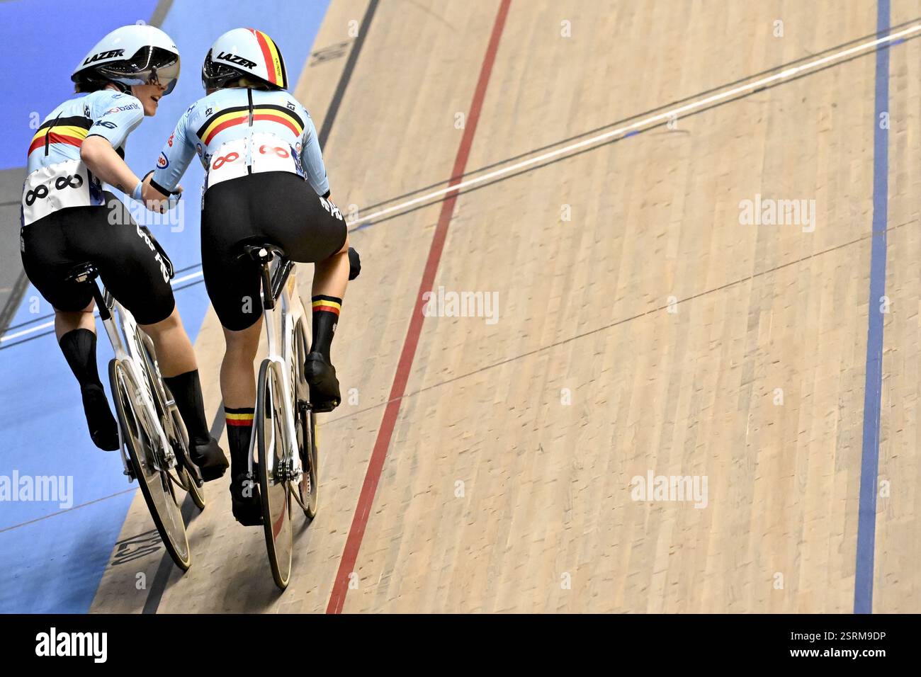 Heusden Zolder, Belgium. 16th Feb, 2025. Belgian Katrijn De Clercq and ...