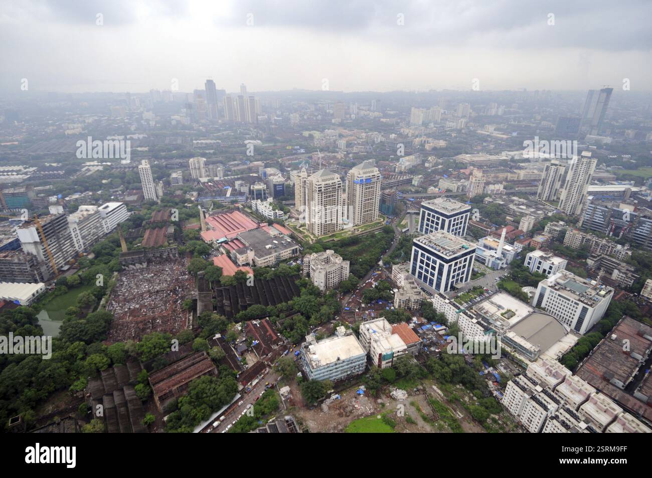 Aerial view of peninsula corporate park, matulya ashford towers, Lower ...
