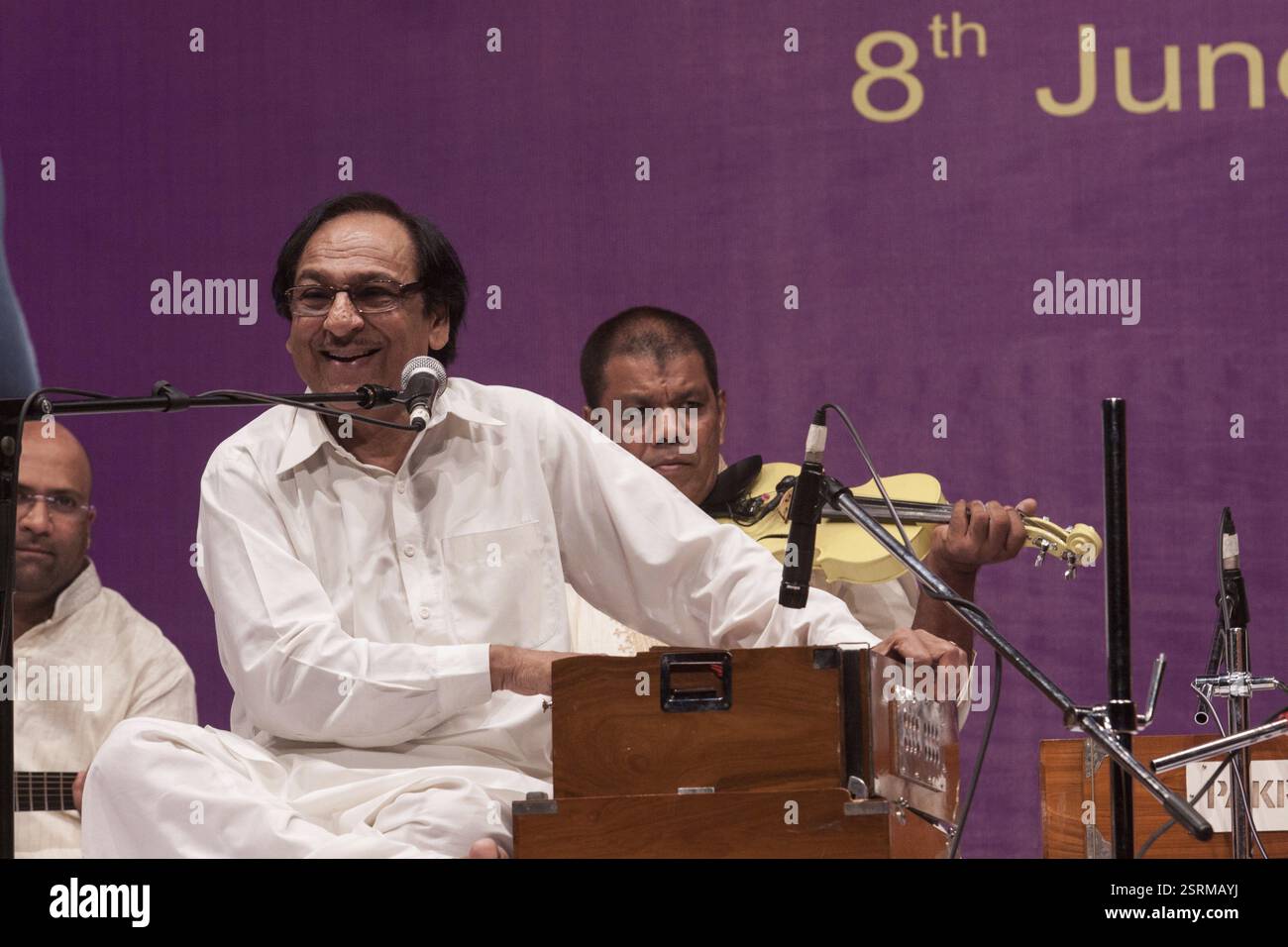 Pakistani ghazal and playback singer Ghulam Ali Khan performing in ...
