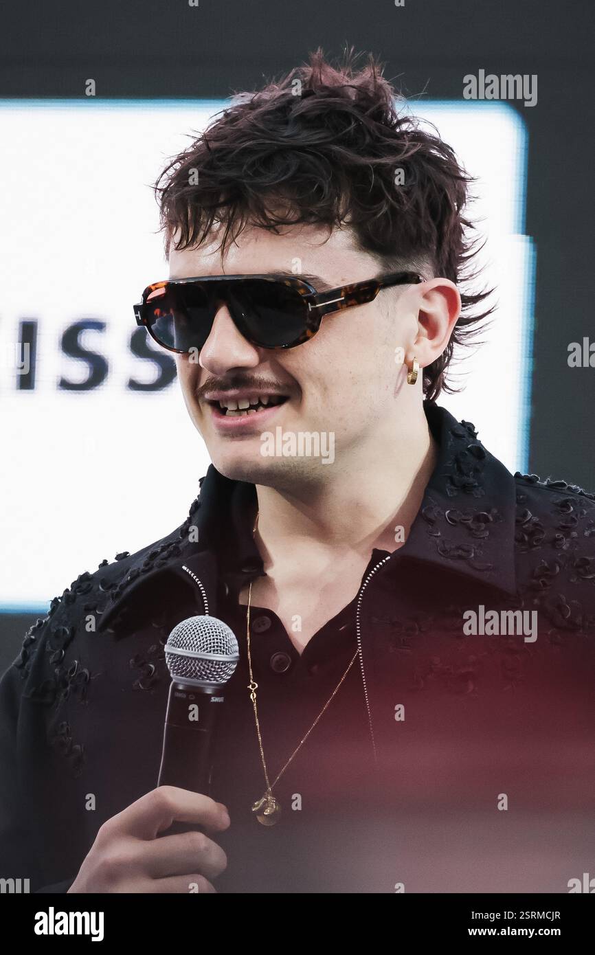 Milan, Italy. 15th Feb, 2025. Sanremo, Celebrity sightings during ...