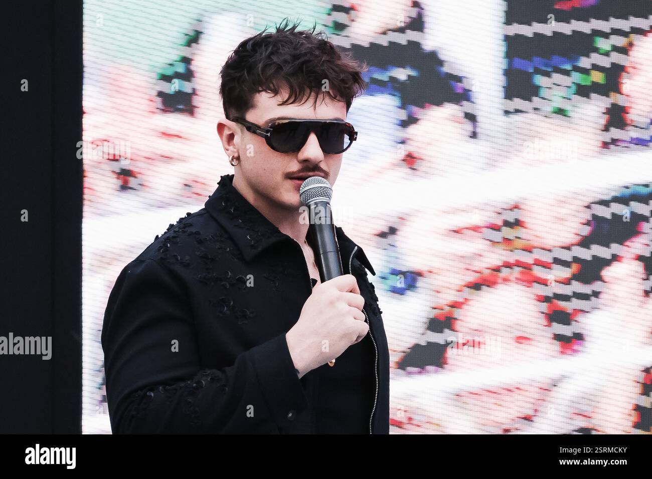 Milan, Italy. 15th Feb, 2025. Sanremo, Celebrity sightings during ...