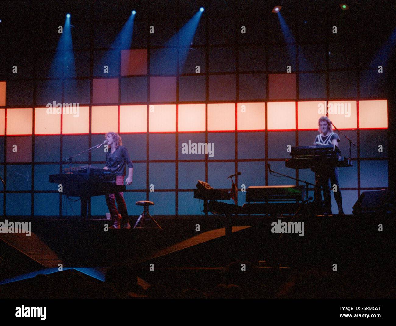 Canadian rock band Saga in concert at Hammersmith Odeon, London on 10 ...