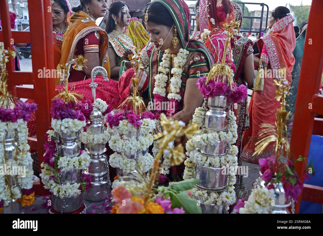 Women celebrate Gangaur festival, Jodhpur, Rajasthan, India, Asia Stock ...