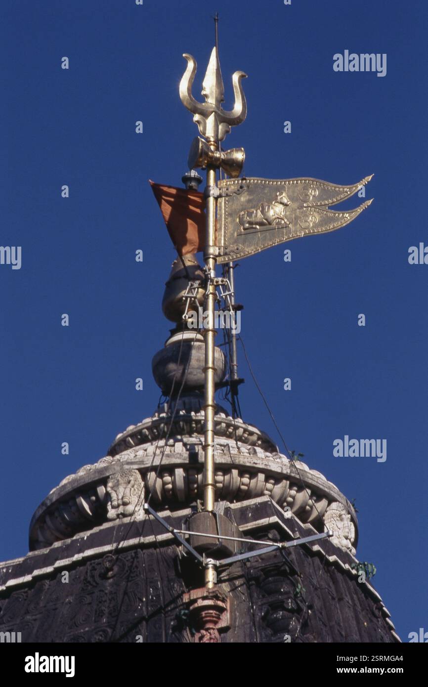 Golden Flag on Shiva Temple, Trimbakeshwar, Maharashtra, India, Asia ...