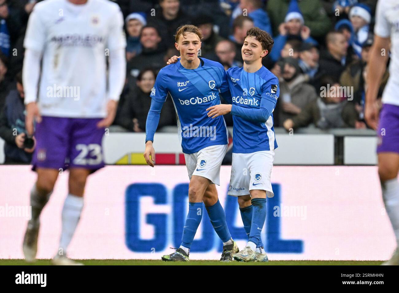 Genk, Belgium. 22nd Dec, 2024. Konstantinos Karetsas (20) of Genk ...