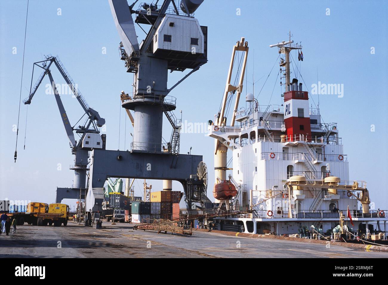 Export of raw materials Kandla port, Kutch, Gujarat, India, Asia Stock ...