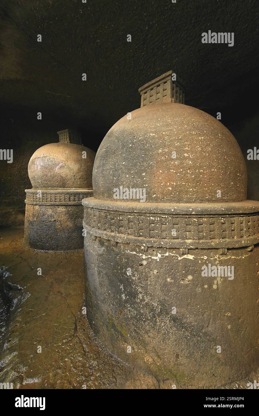 Buddhist stupa in Bhaja caves in 2nd century B.C ., Lonavala ...