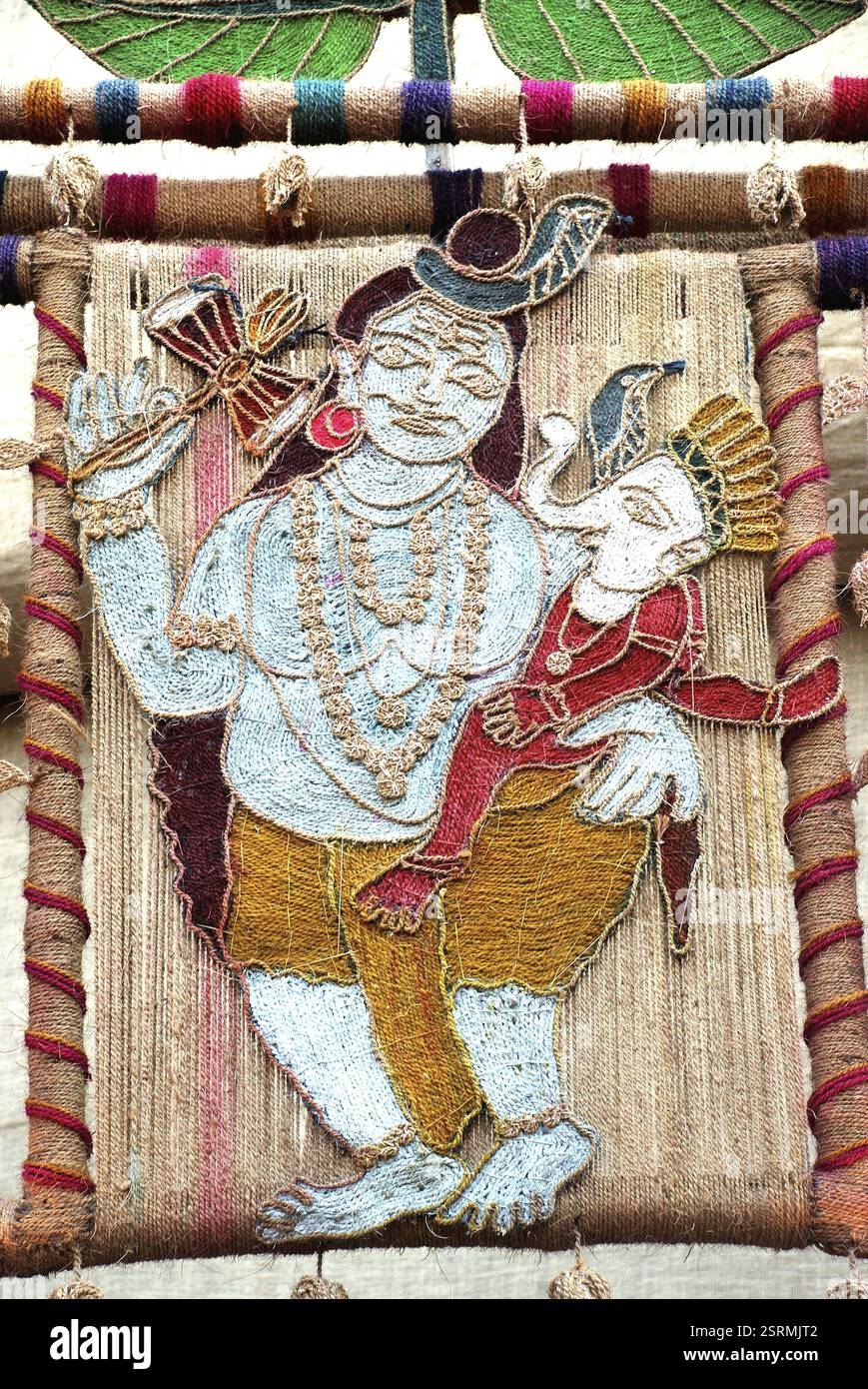 Coconut coir craft lord ganesha father Shiva, Kolkata, West Bengal ...