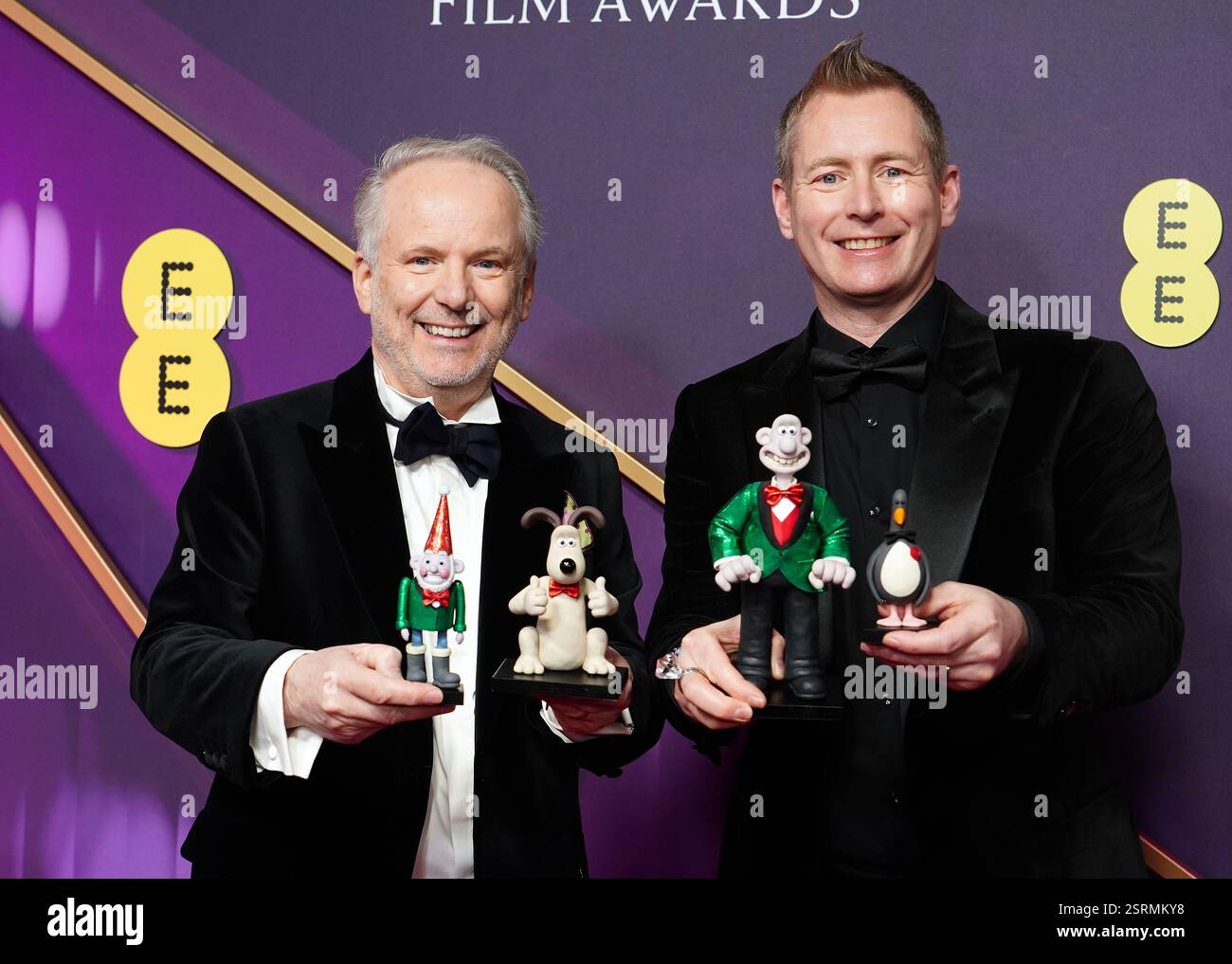 Nick Park and Merlin Crossingham (right) attending the 78th British ...