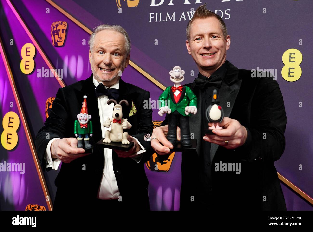 Nick Park and Merlin Crossingham (right) attending the 78th British ...