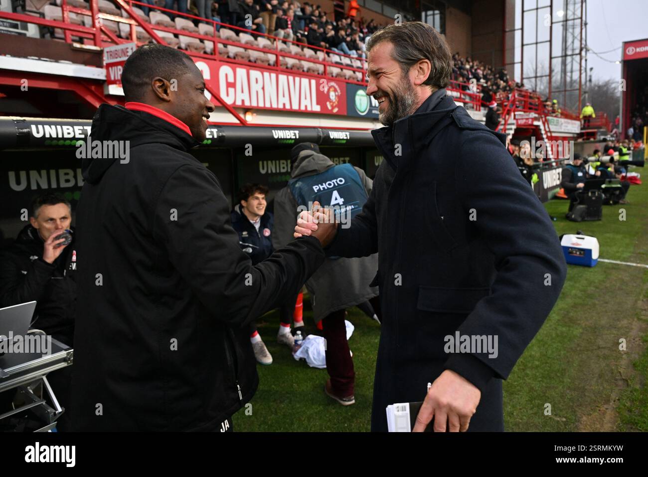 Kortrijk, Belgium. 26th Dec, 2024. Assistant coach Joseph Akpala of ...