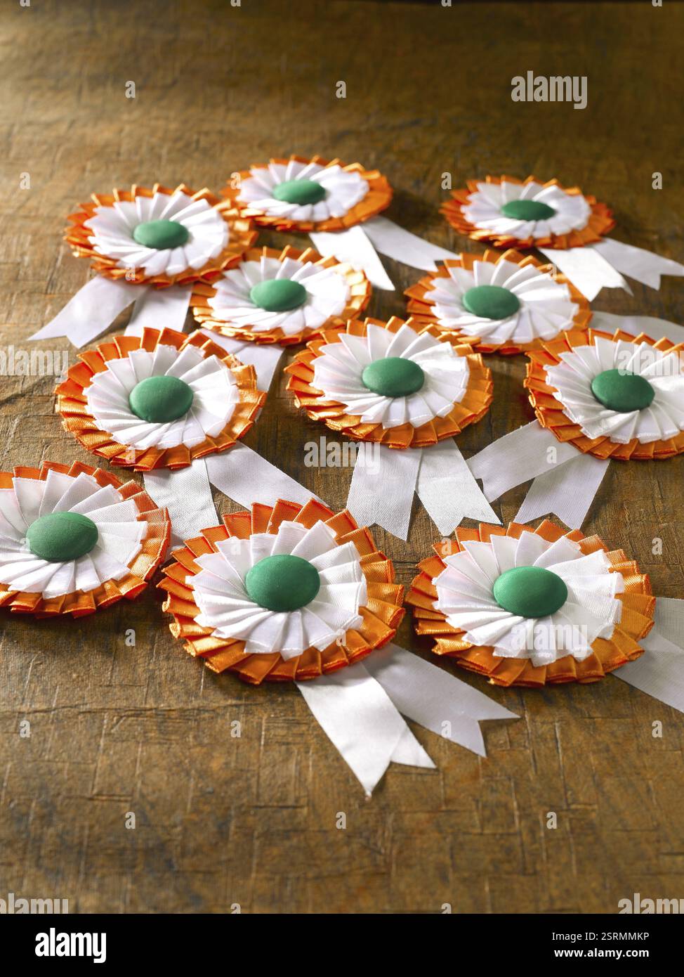 Indian national flag color badge Stock Photo - Alamy