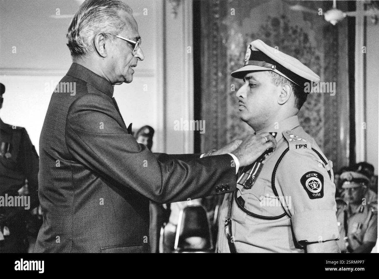 P C Alexander honoring Police Officer, Mumbai, Maharashtra, India, Asia ...