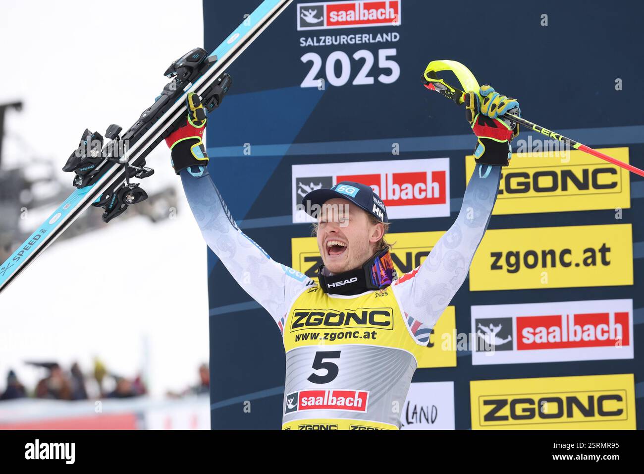 FIS Alpine World Ski Championships Saalbach 2025 Men's Slalom Silver ...