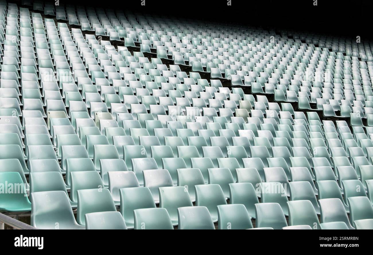 Seats at Aussie rules Football stadium, Sydney, Australia, Oceania ...