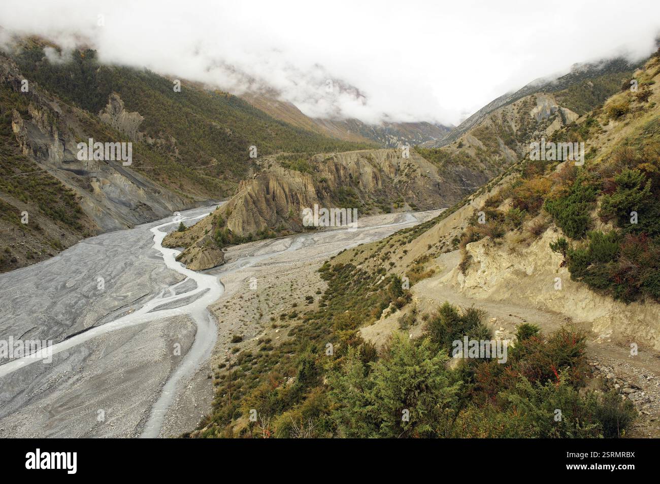 River, Khangsar Khola, Manang, Nepal, Asia Stock Photo - Alamy